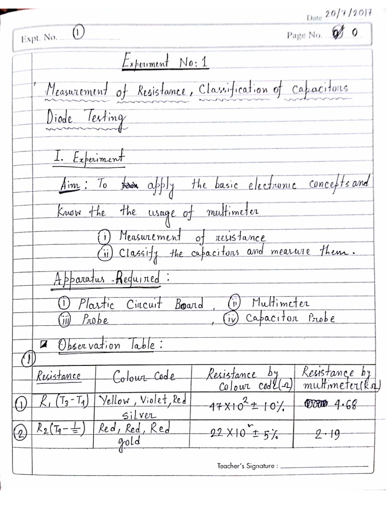 Lab Notebook Basic ECE | PDF