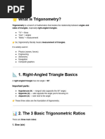 Comprehensive Trigonometry Notes PDF | PDF
