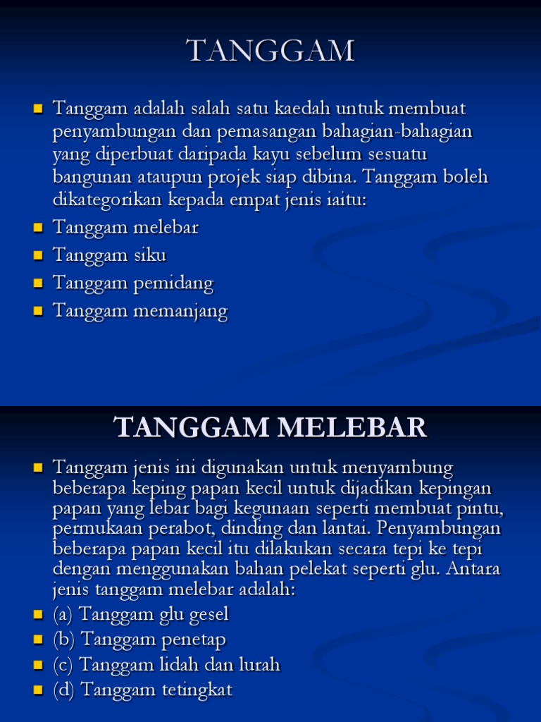 Jenis-Jenis Tanggam dalam Kayu | PDF