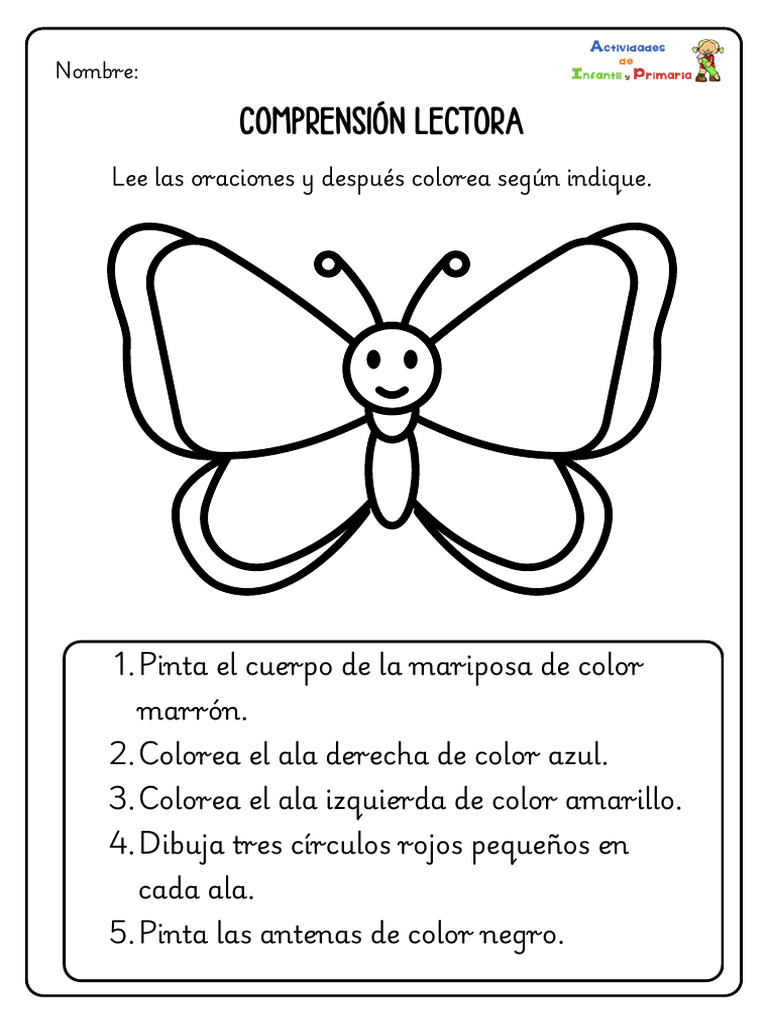 Fichas Comprension Lectora Animales Primavera Lee y Colorea | PDF