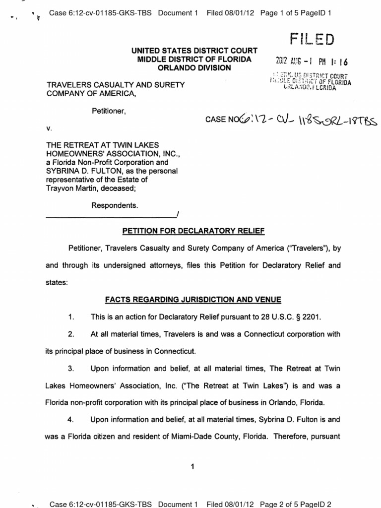 Petition For Declaratory Relief | PDF | Liability Insurance | Insurance ...