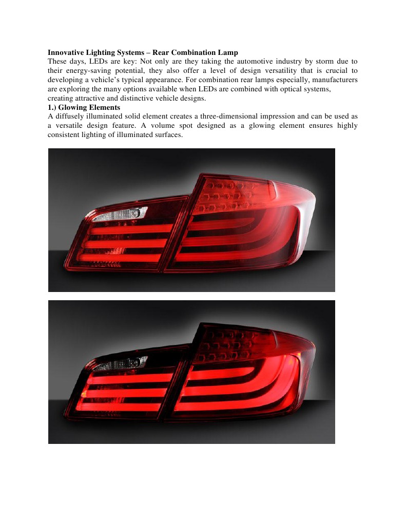 Innovative Lighting Systems - Rear Combination Lamp | PDF | Light ...