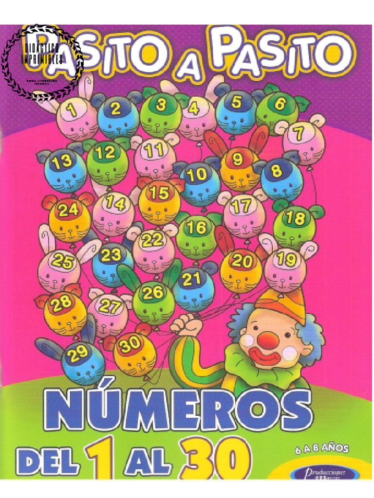 Pasito a Pasito Aprendo Los Números Del 1 Al 30 | PDF