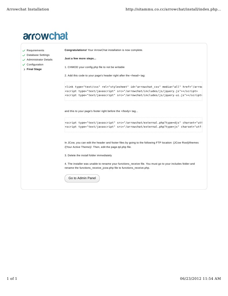 ArrowChat Setup Guide for Admins | PDF
