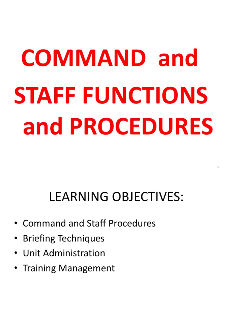 Command and Staff | Staff (Military) | Command And Control