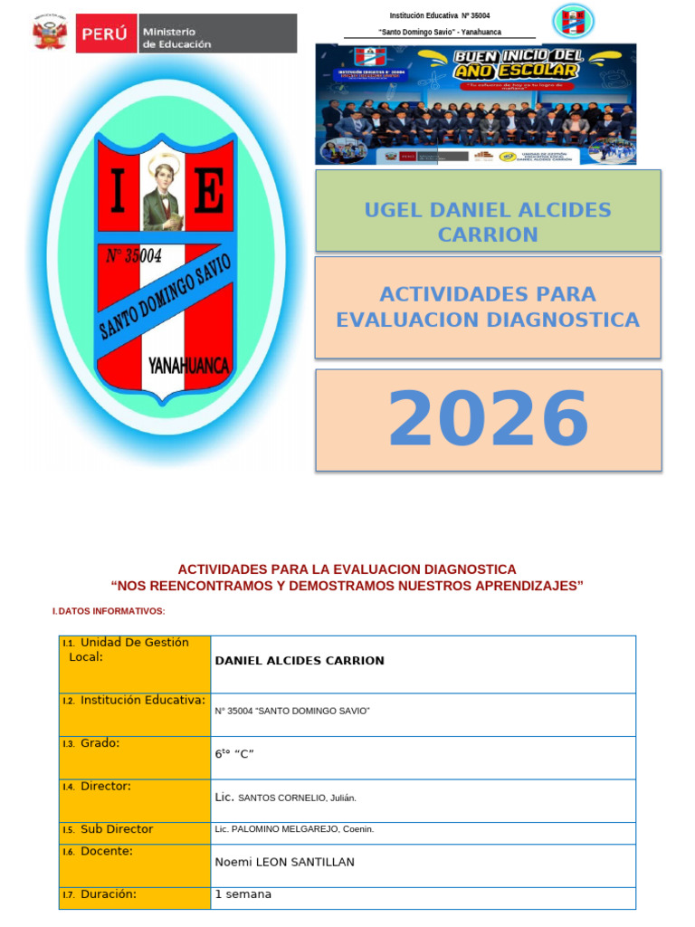 Unidad N°0 - 6to Grado | PDF | Datos | Educación primaria