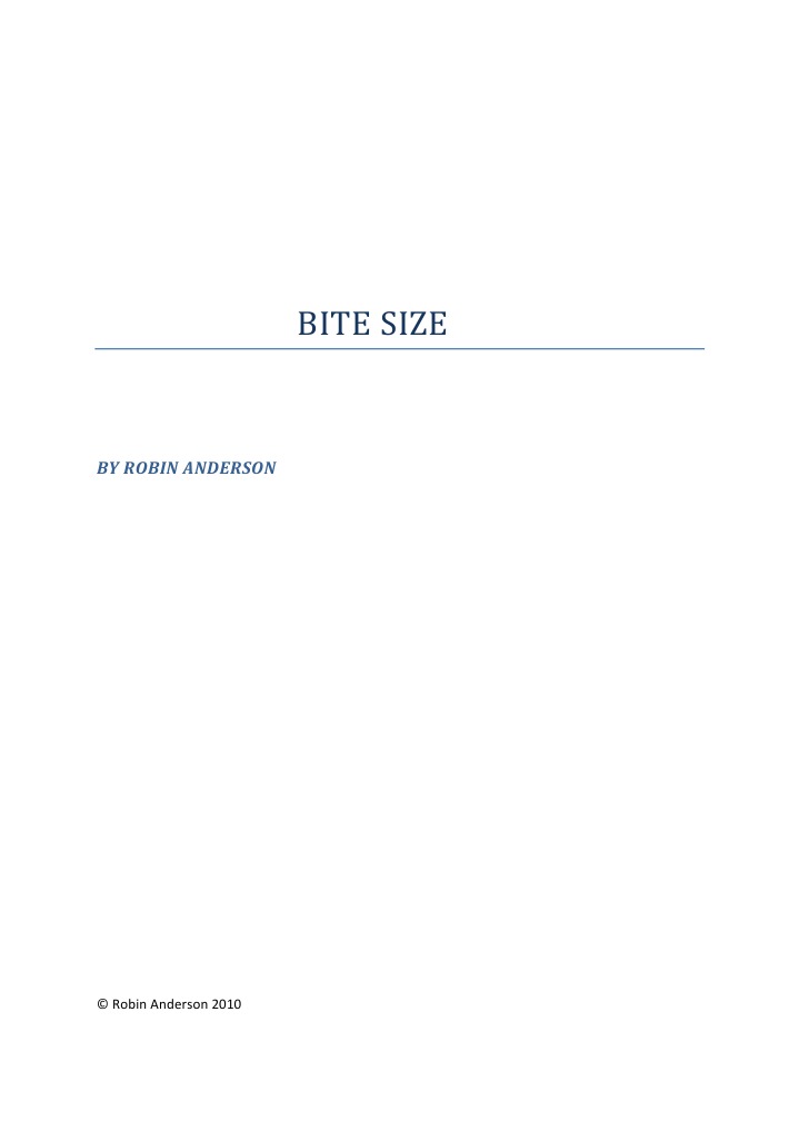 Bite Size by Robin Anderson | PDF