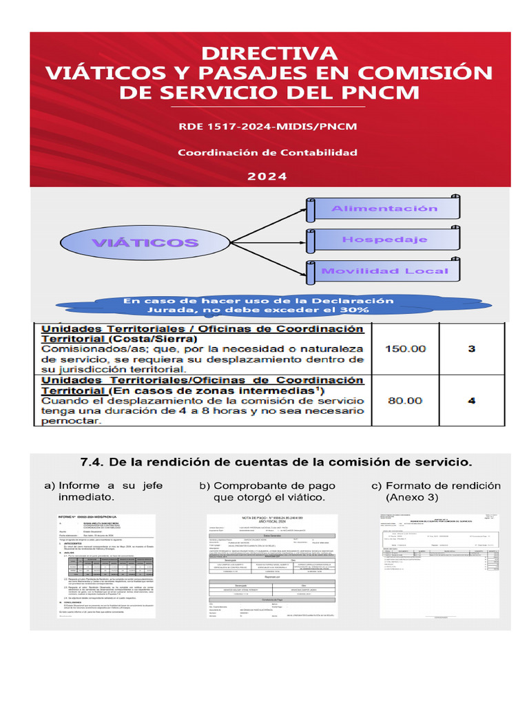 Modelo de Presentacion Rendicon de Viaticos | PDF | Servicios (economía ...