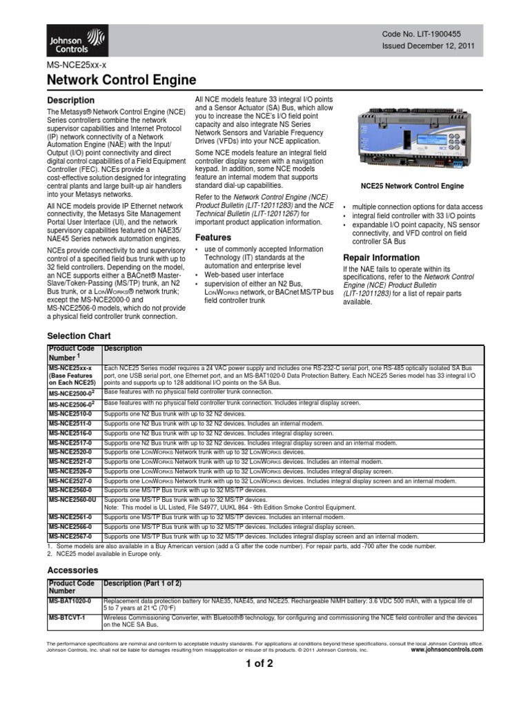 Metasys NCE | PDF | Computer Network | Usb