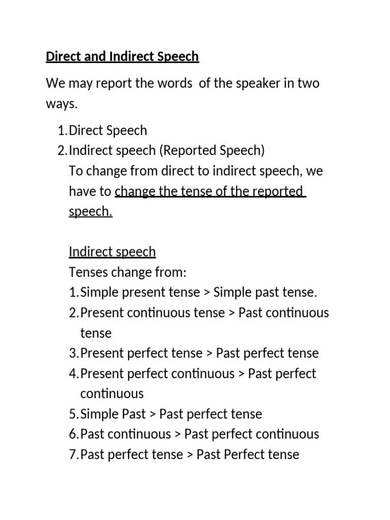 Direct and Indirect Speech | PDF | Chess | Syntax