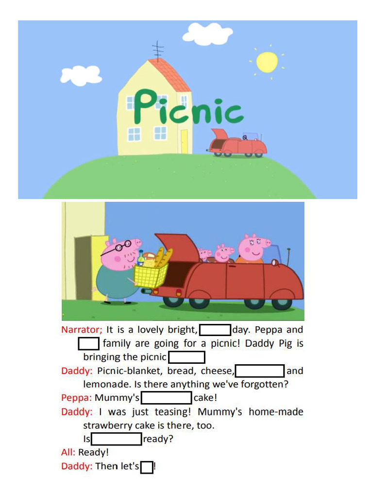 Peppa Pig Picnic Listening | PDF