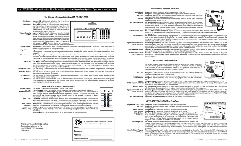 AFP1010 Fire/Security System Guide | PDF | Switch | Security Alarm
