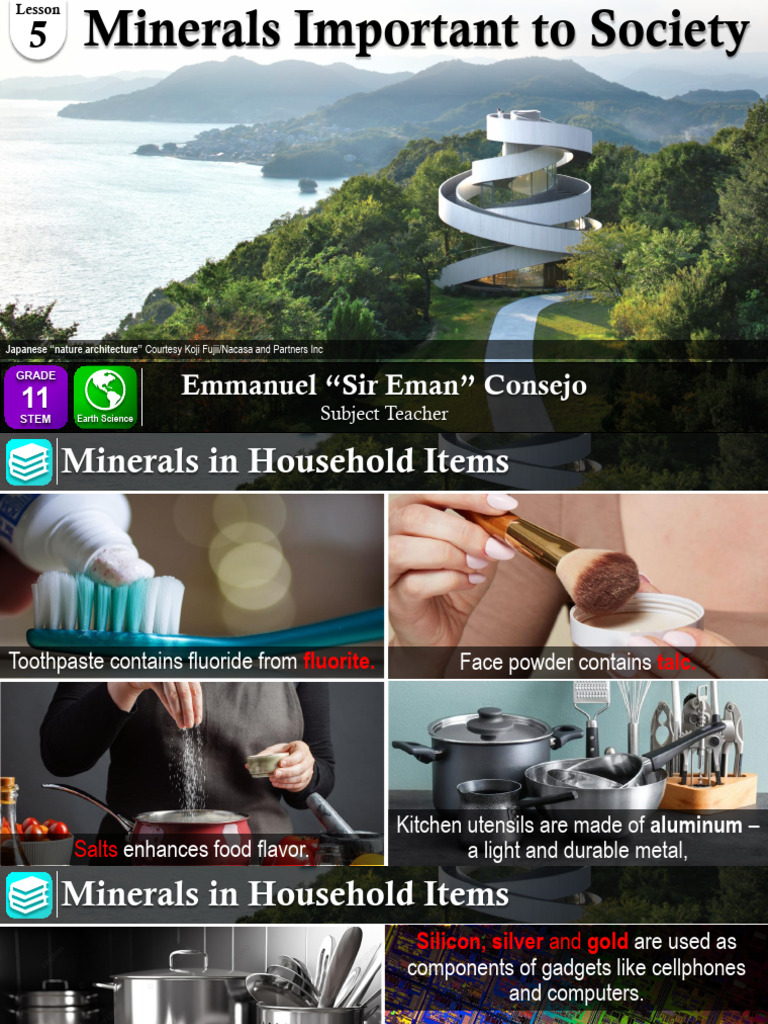 5. Earth Science Lesson 5 Important Minerals to Society | PDF ...