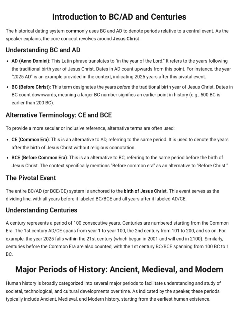 Understanding Historical Time and Periodization | PDF | Common Era ...