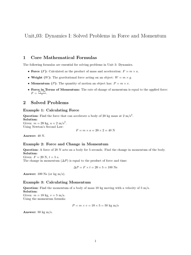 Examples Unit 3 | PDF