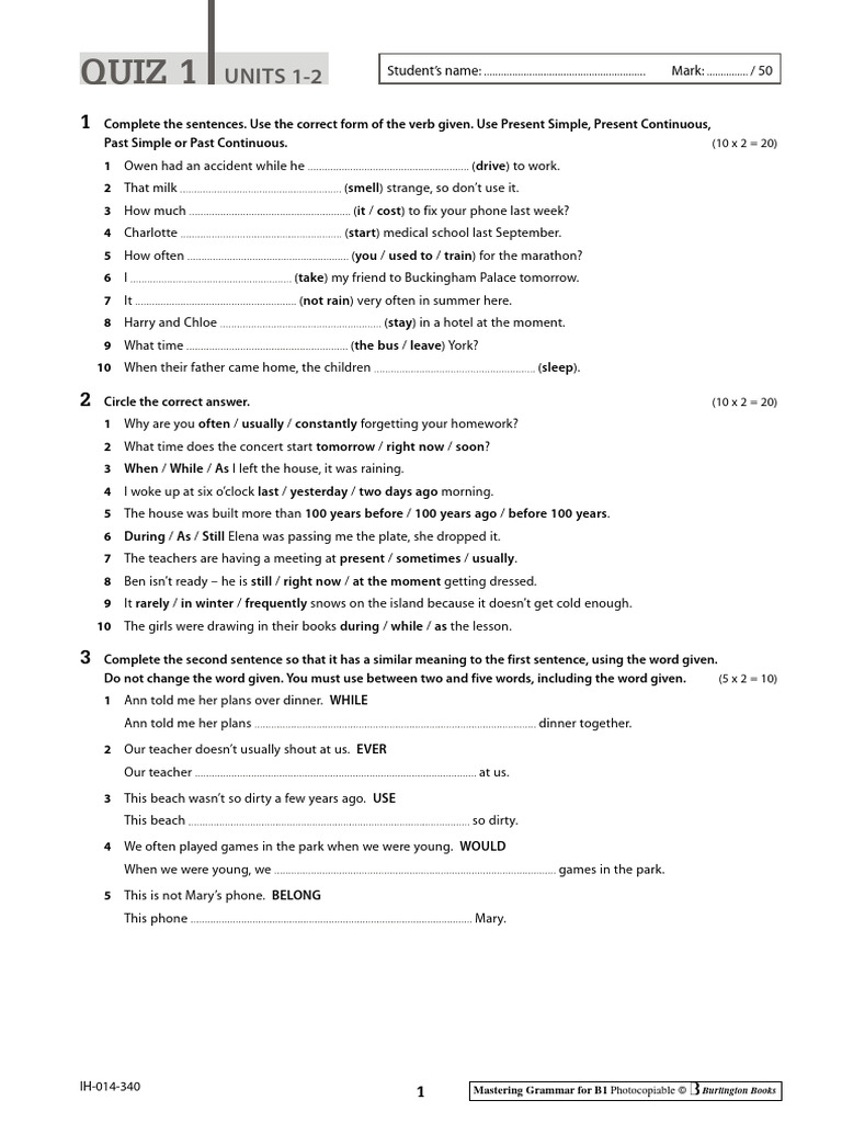 MasteringGrammarB1_QuizzesTests_23112 | PDF
