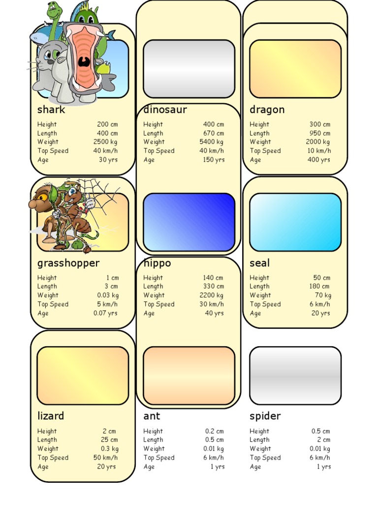 Animal Card Game 1 | PDF | Travel