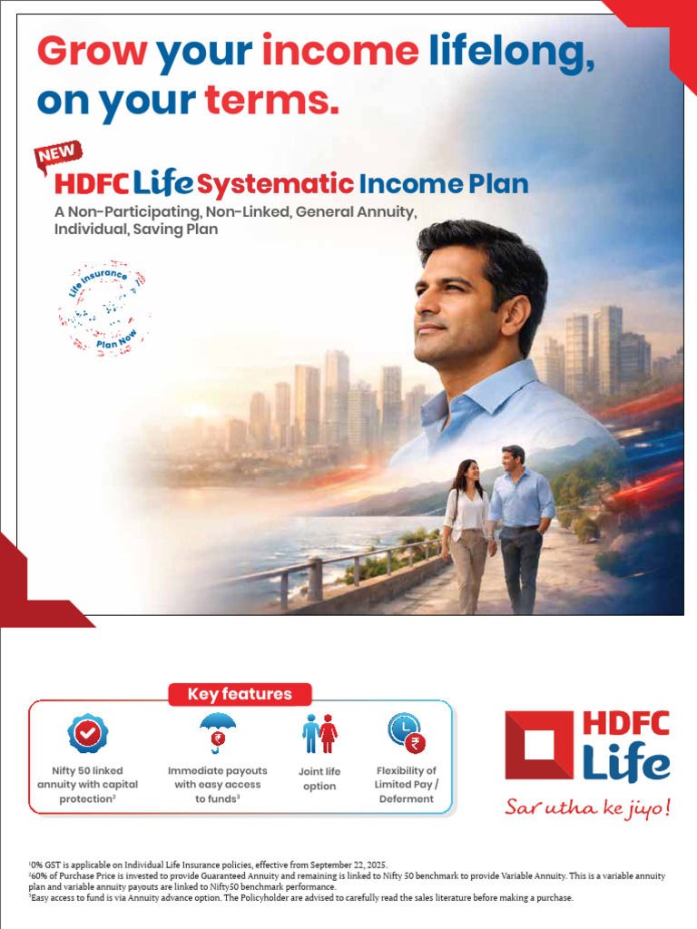 HDFC Life Systematic Income Plan Brochure | PDF | Life Annuity | Insurance