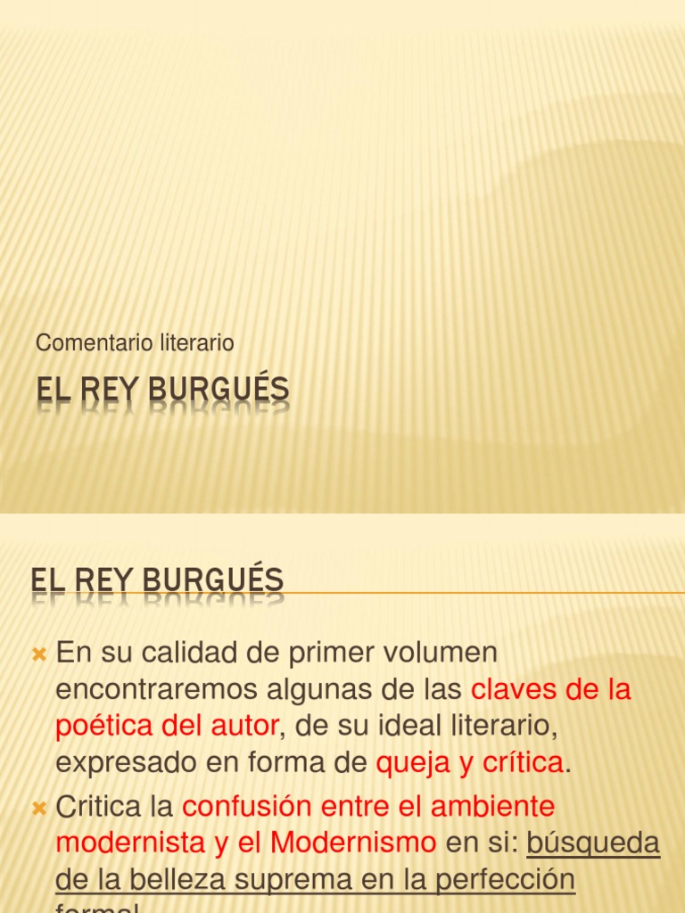 analisis literario del cuento el rey burgues de ruben dario - Muse ...