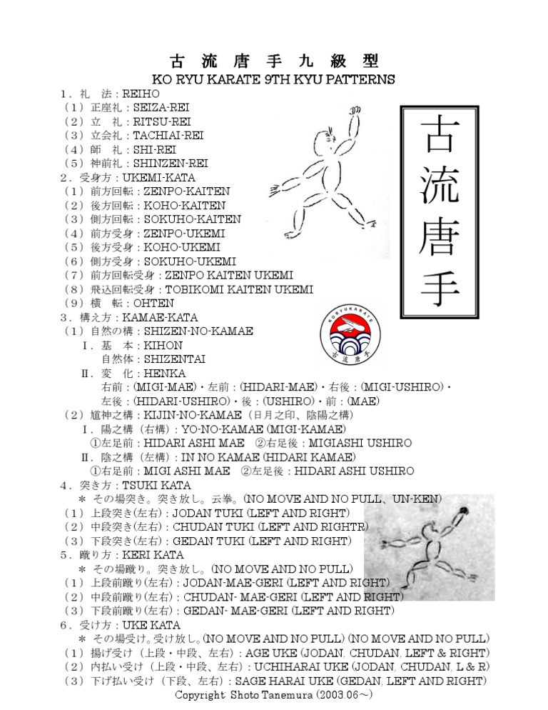 Koryu Karate 9th Kyu | PDF