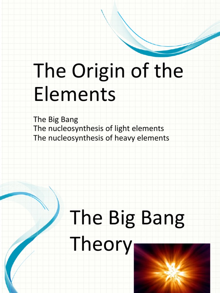 1 - The Origin of The Elements | PDF | Nuclear Physics | Nuclear Fusion