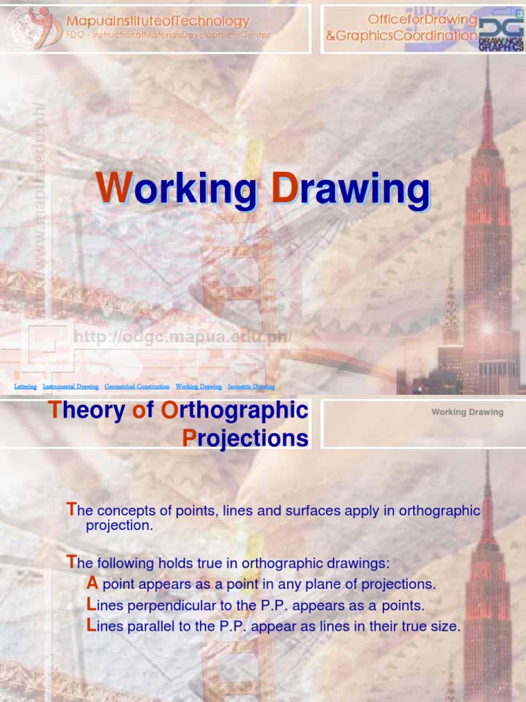 Working Drawing Dimensions Sections | PDF | Space | Geometry