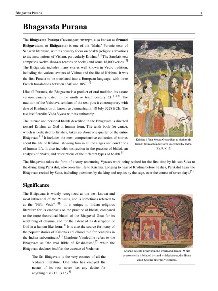 Bhagavata Purana | PDF | Bhagavata Purana | Krishna