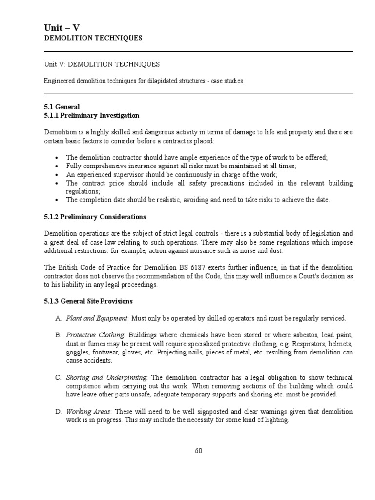 Demolition Techniques - Case Study | PDF | Demolition | Crane (Machine)