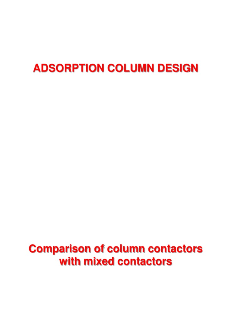 Adsorption Column Design | PDF | Adsorption | Litre
