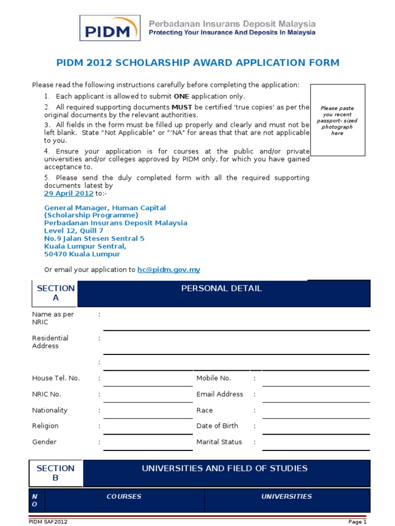 Pidm Saf2012 | PDF | Government | Government Information