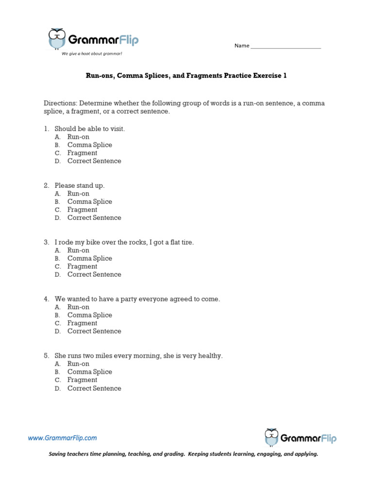 5e174615fb9c030e5e154bbd_Run-Ons Comma Splices and Fragments ...