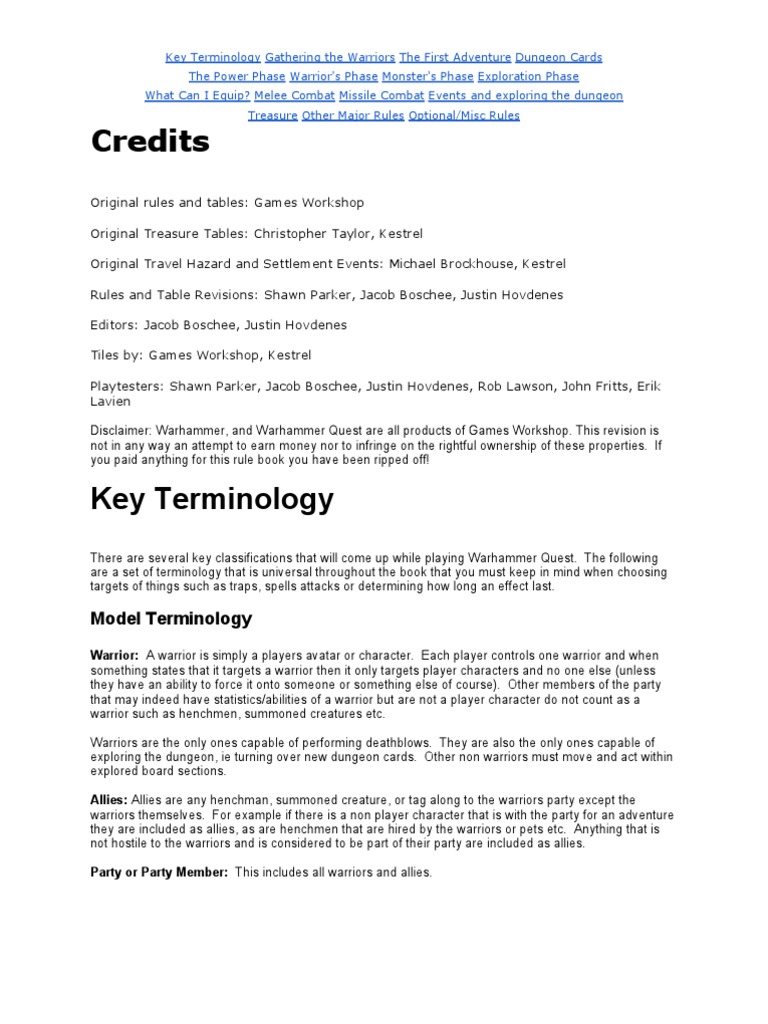 Basic Rules | PDF | Dice | Armour