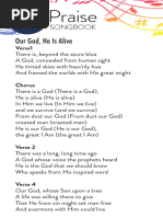 How Excellent Is Your Name Lyrics | PDF