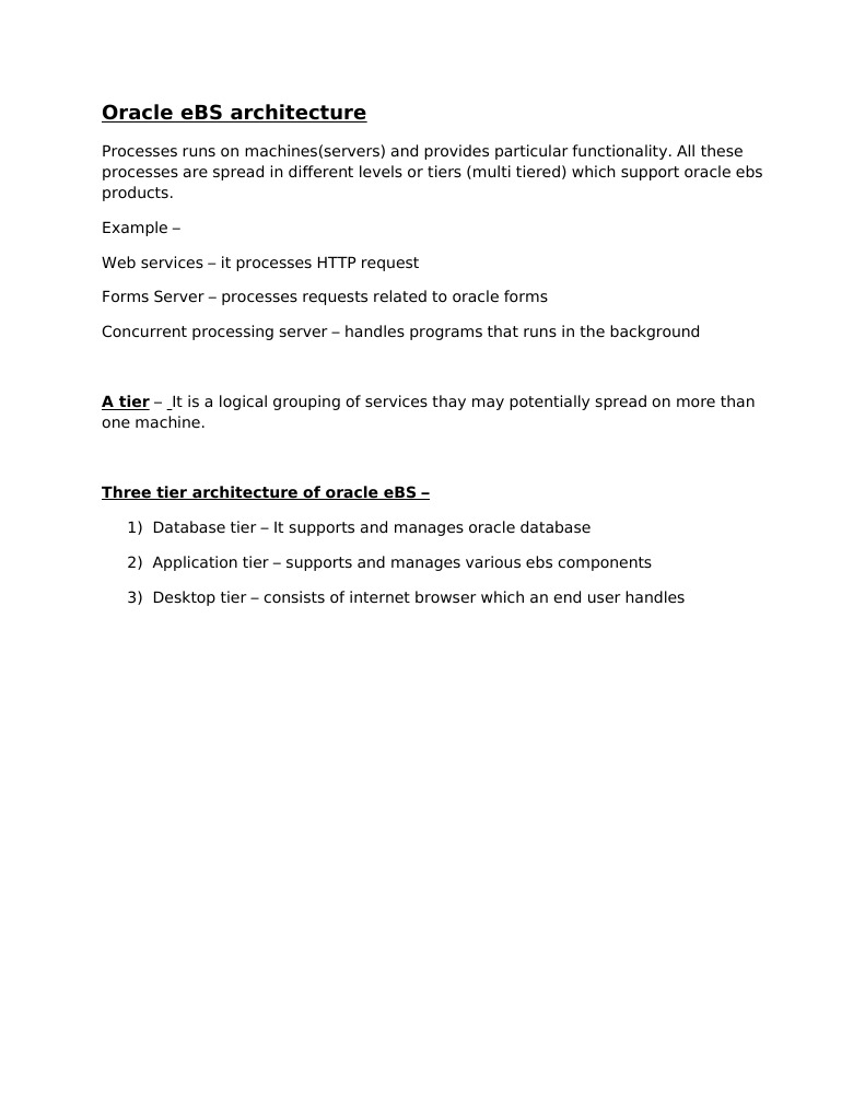 Oracle eBS Architecture | PDF