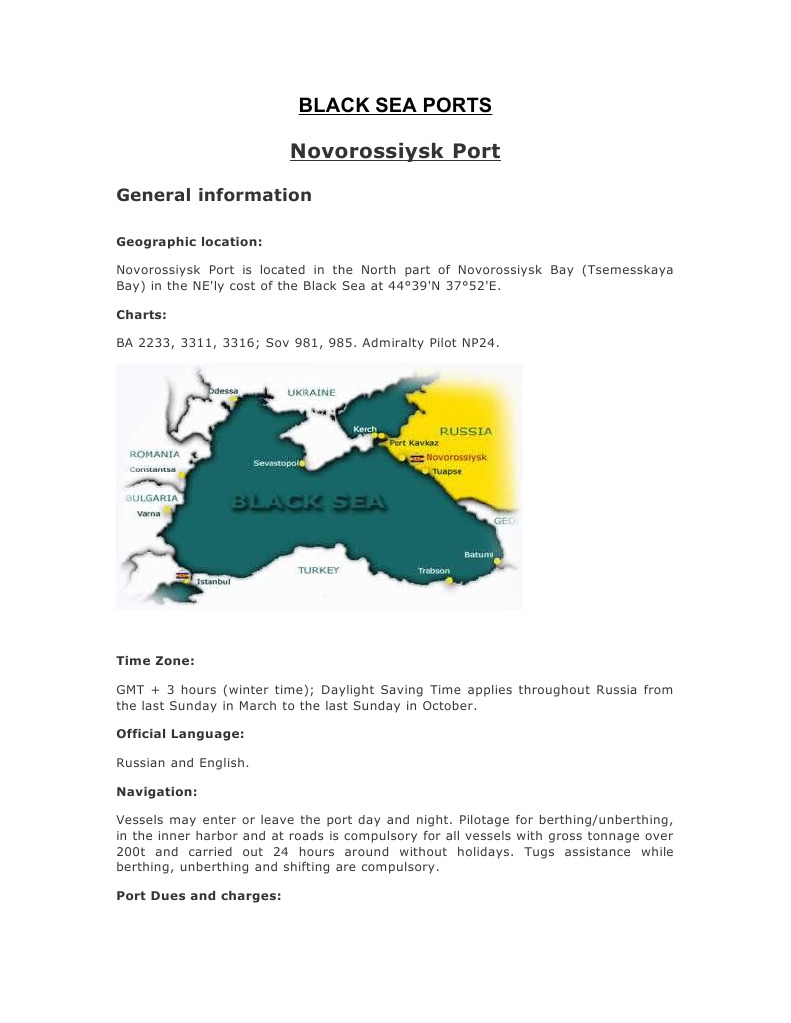 Black Sea Ports | PDF | Oil Tanker | Port