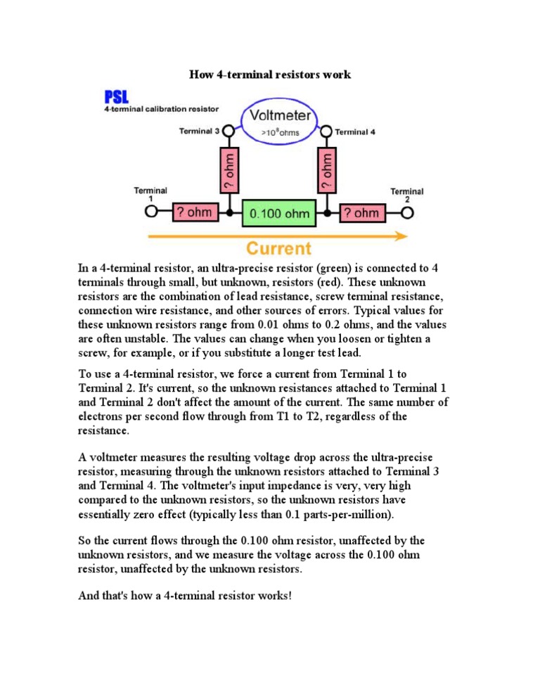 Understanding 4-Terminal Resistors | PDF