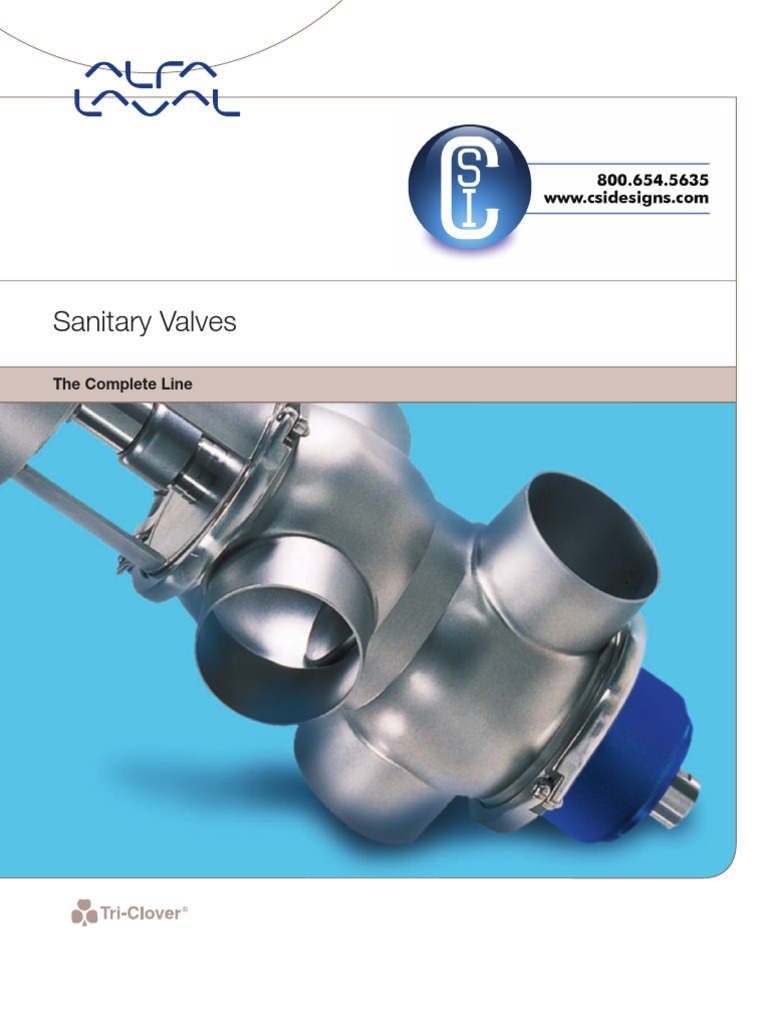 Alfa Laval Sanitary Valves | PDF | Valve | Programmable Logic Controller
