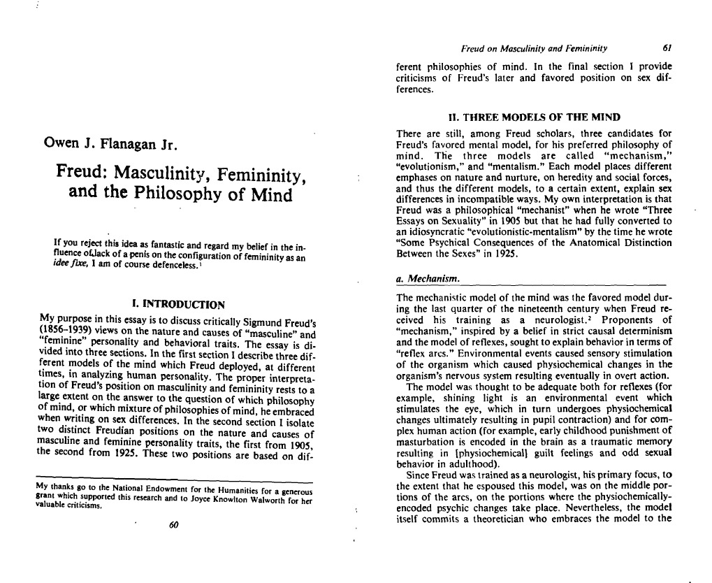 Freud On Masculinity And Femininity Pdf