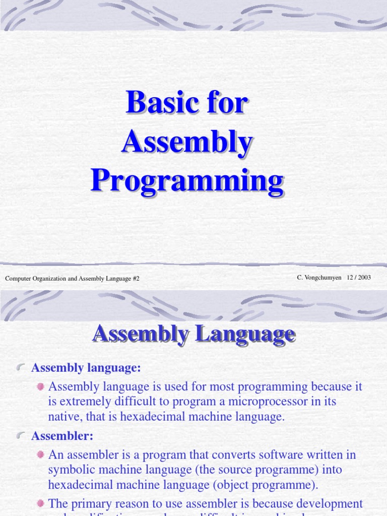 Basic Tasm | PDF | Assembly Language | Instruction Set