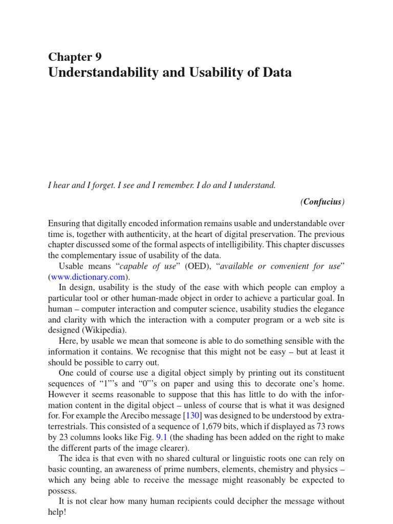 Chapter 9 - Understandability and Usability of Data | PDF | Java (Programming Language) | Software