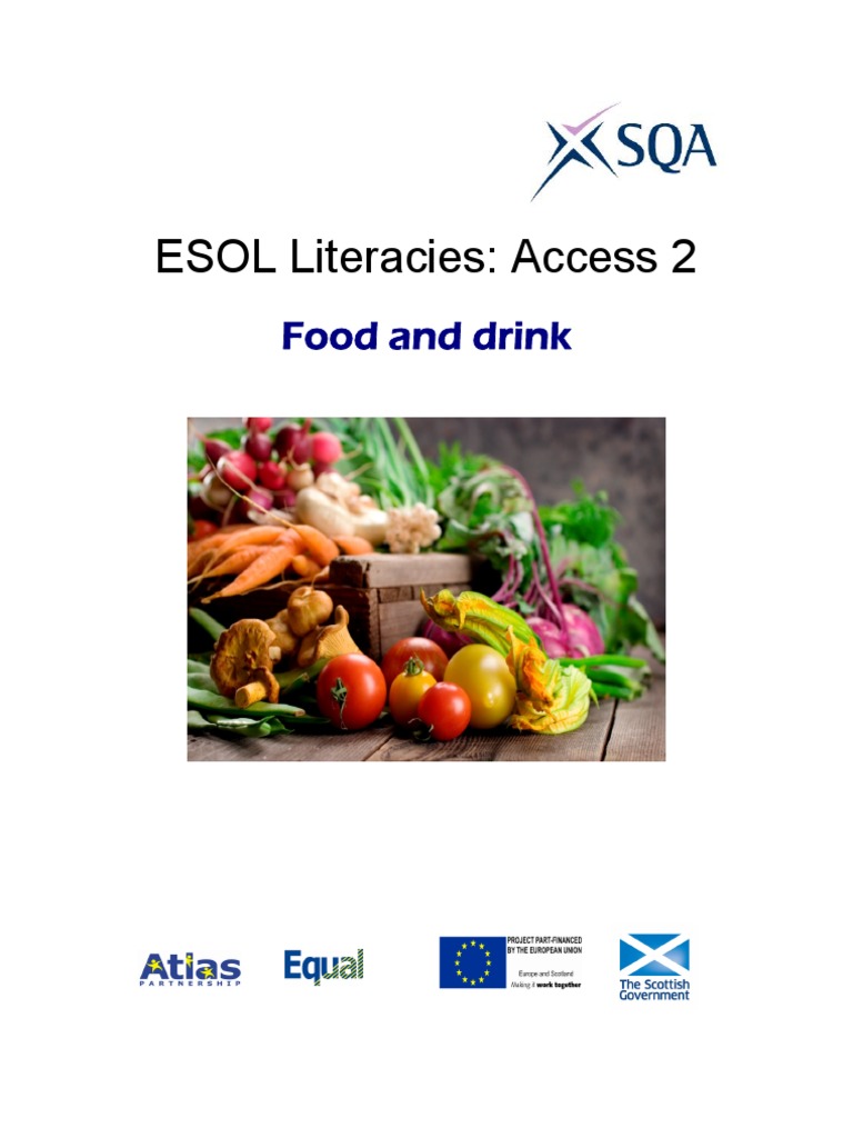 ESOL Literacies Access 2 Food and Drink | PDF | Lunch | Drink