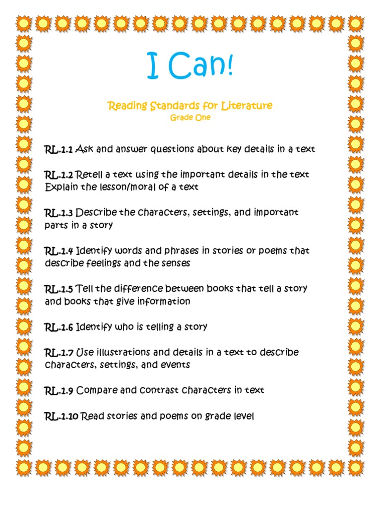 I Can Statements For Parents | PDF | Verb | Word