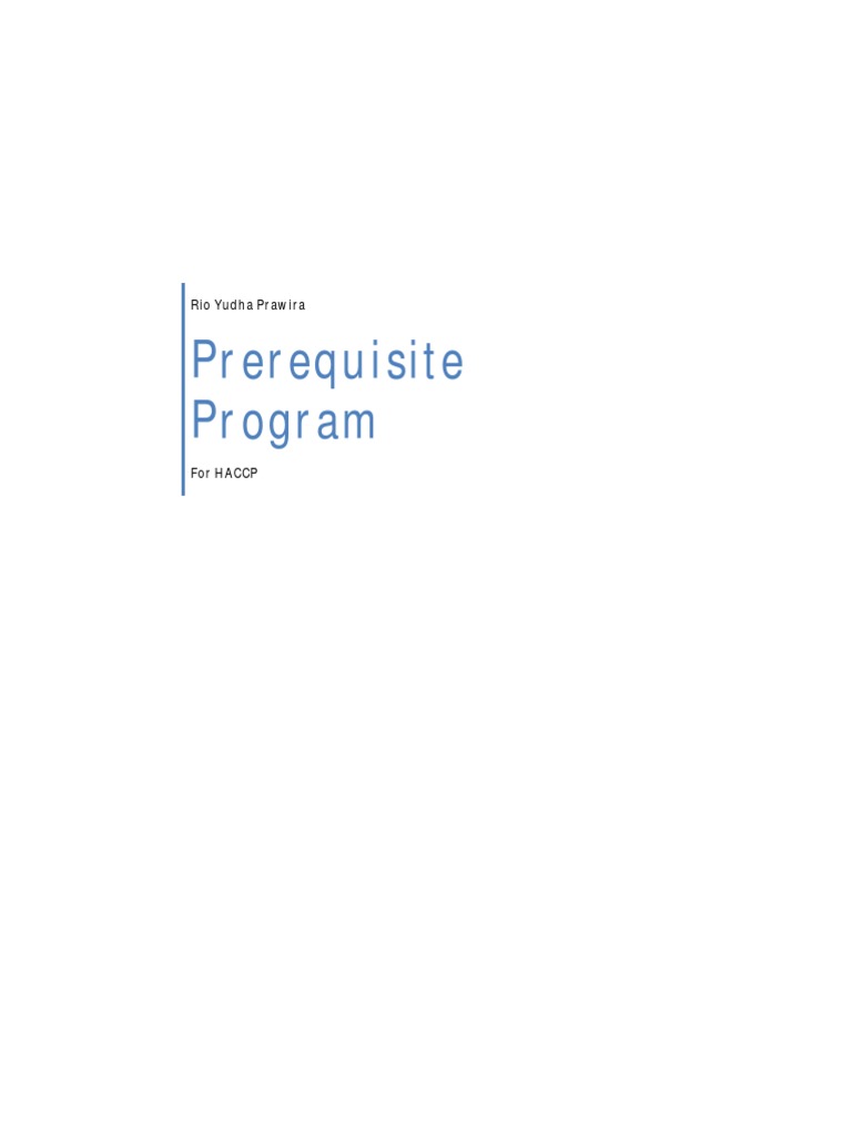 Prerequisite Program | PDF