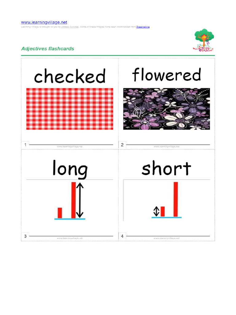 Adjectives Flashcards | PDF