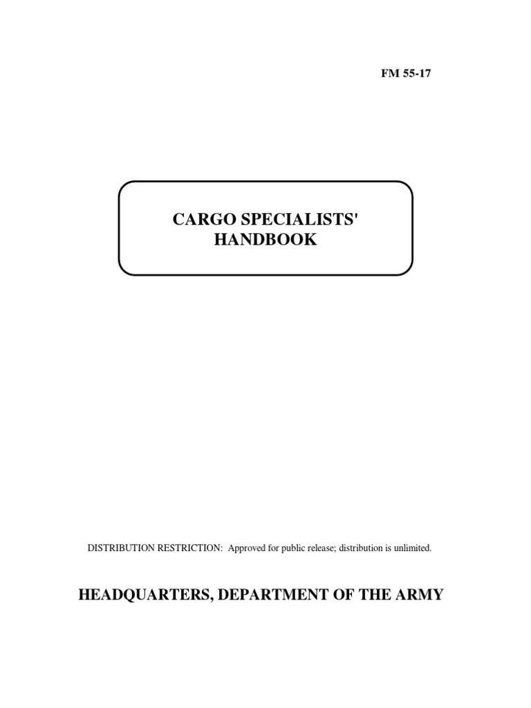 United States Army Field Manuals FM 55-17 Army Cargo | PDF | Business ...