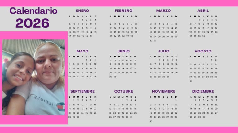 Planificador Anual 2026 Almanaque Tipográfico Violeta | PDF | Unidades ...