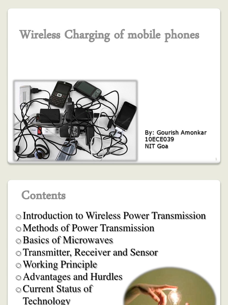 Wireless Charging for Mobile Phones | PDF | Microwave | Wireless