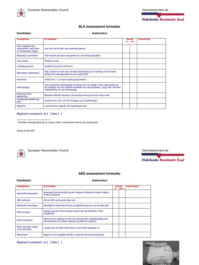BLS en AED Assessment | PDF