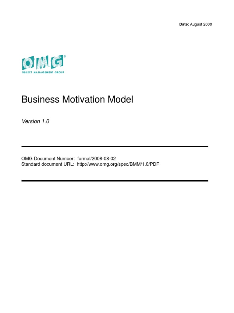 Business Motivation Model | PDF | Object Management Group | Copyright