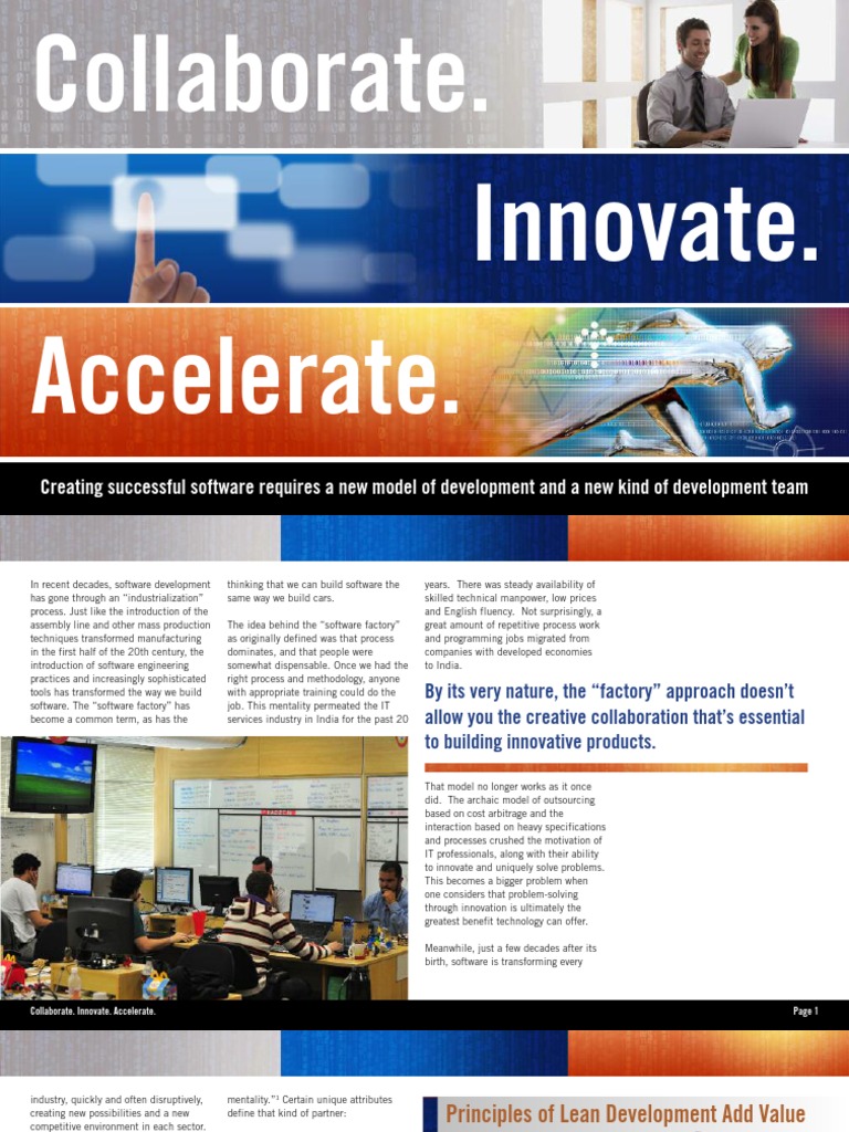 Collaborate Innovate Accelerate | PDF | Outsourcing | Innovation